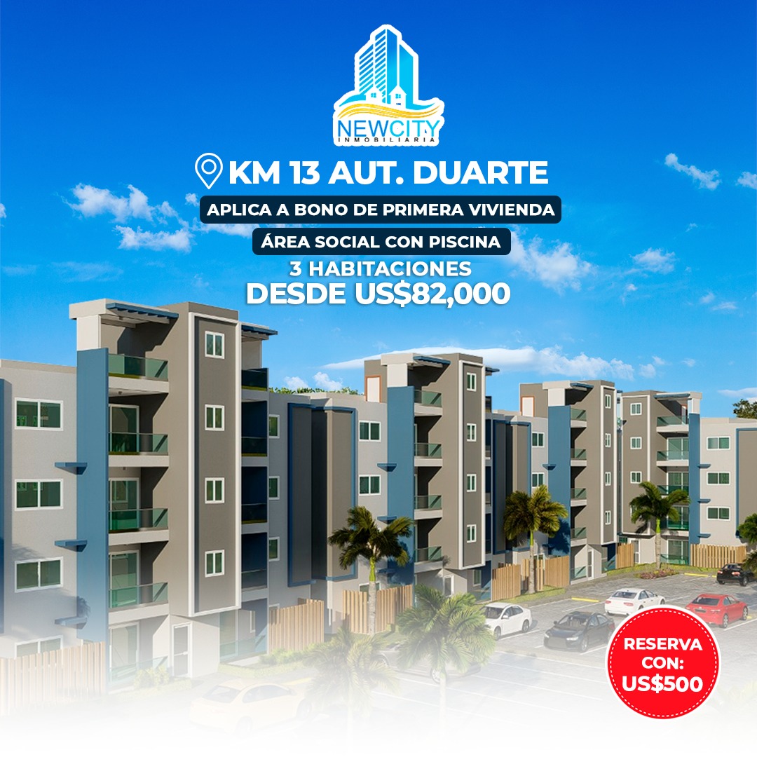 Proyecto de apartamento en venta en KM 13 Aut. Duarte - New City ...