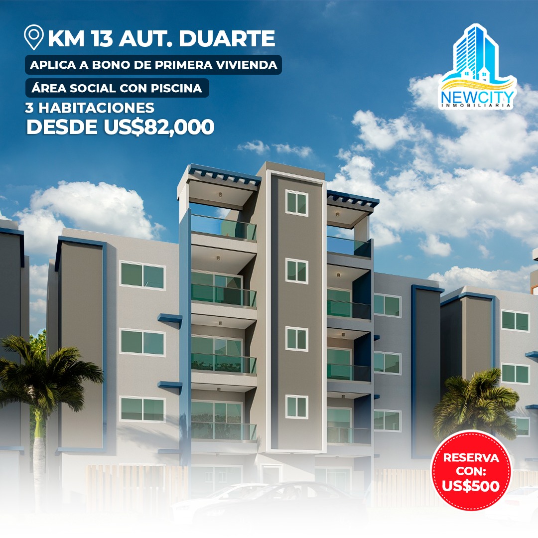 Proyecto de apartamento en venta en KM 13 Aut. Duarte - New City ...