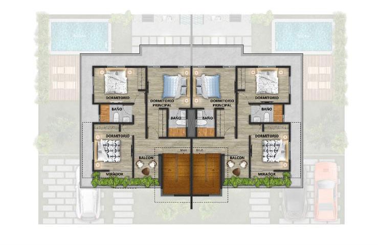 Villas dúplex de dos niveles y tres habitaciones - Golden Castle Real Estate