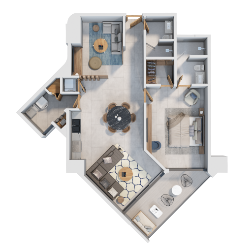 Moderna torre de apartamentos de 1, 2 y 3 habitaciones en Piantini ...