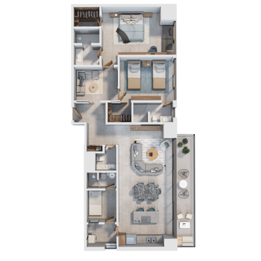 Moderna torre de apartamentos de 1, 2 y 3 habitaciones en Piantini ...