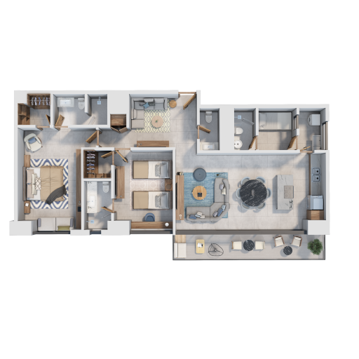 Moderna torre de apartamentos de 1, 2 y 3 habitaciones en Piantini ...